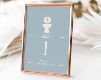 First Holy Communion Table Numbers - Etsy