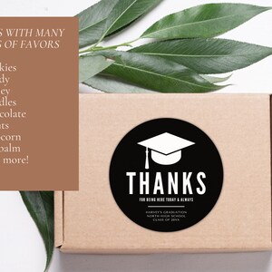Graduation Party Favors Sticker for Guests Template Personalized Grad ...