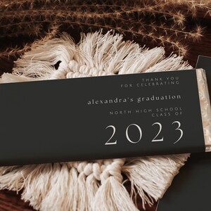 Modern Graduation Chocolate Bar Wrapper Template | Personalized Grad ...