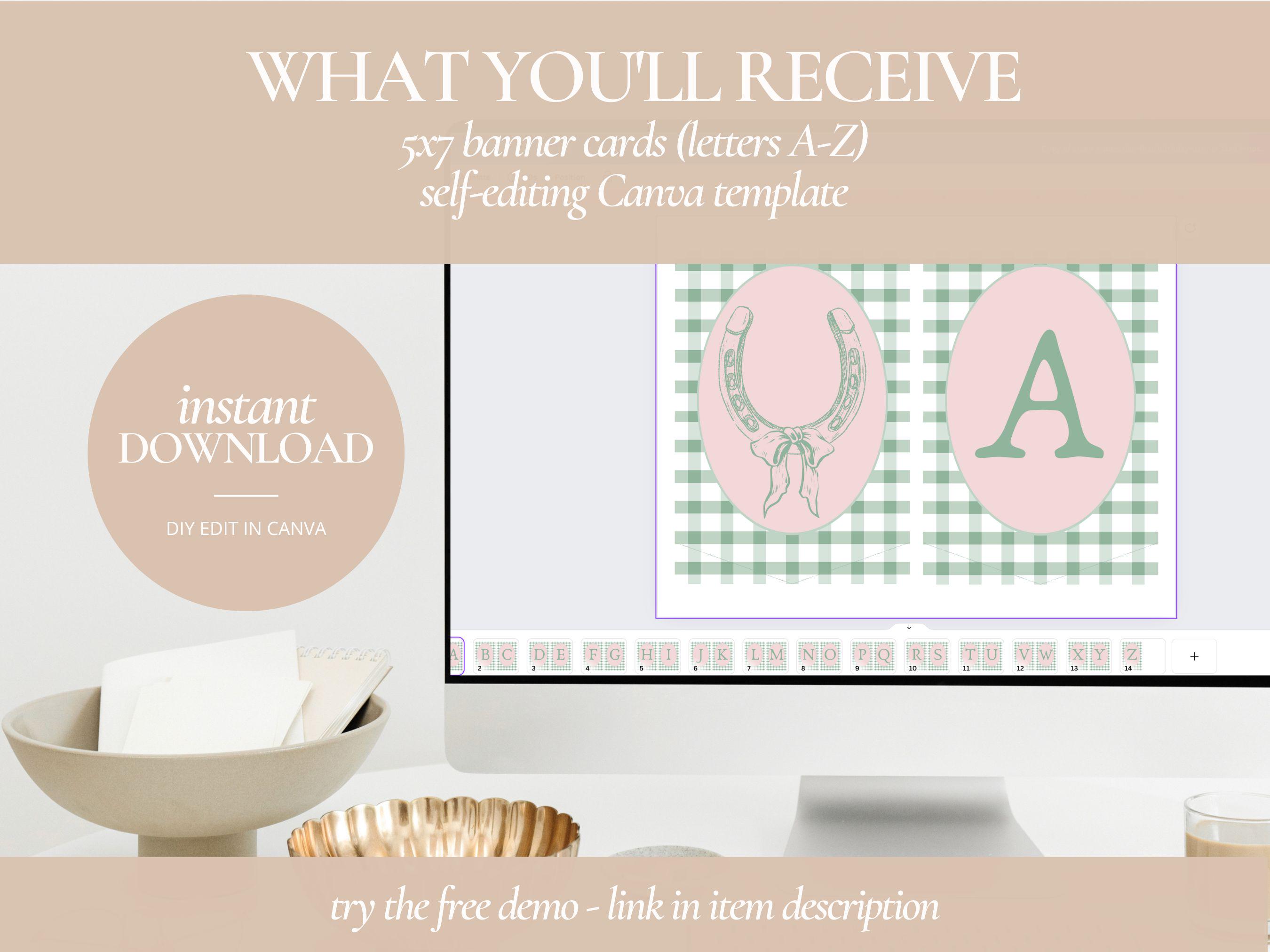 Preppy Horse First Birthday Banner Template, Editable Girls Pony 1st ...