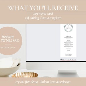 Baptism Menu Card Template, Editable Cute Wildflower Christening Menus ...