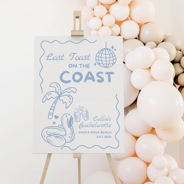 Last Toast on the Coast Bachelorette Decor - Etsy