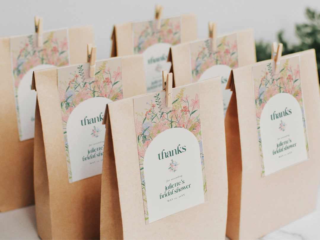Love is in Bloom Bridal Shower Favor Tags, Editable Garden Party Favors ...