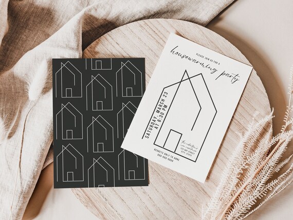 Invitaciones De Inauguración De La Casa Imprimibles En Blanco Y Gratuitas