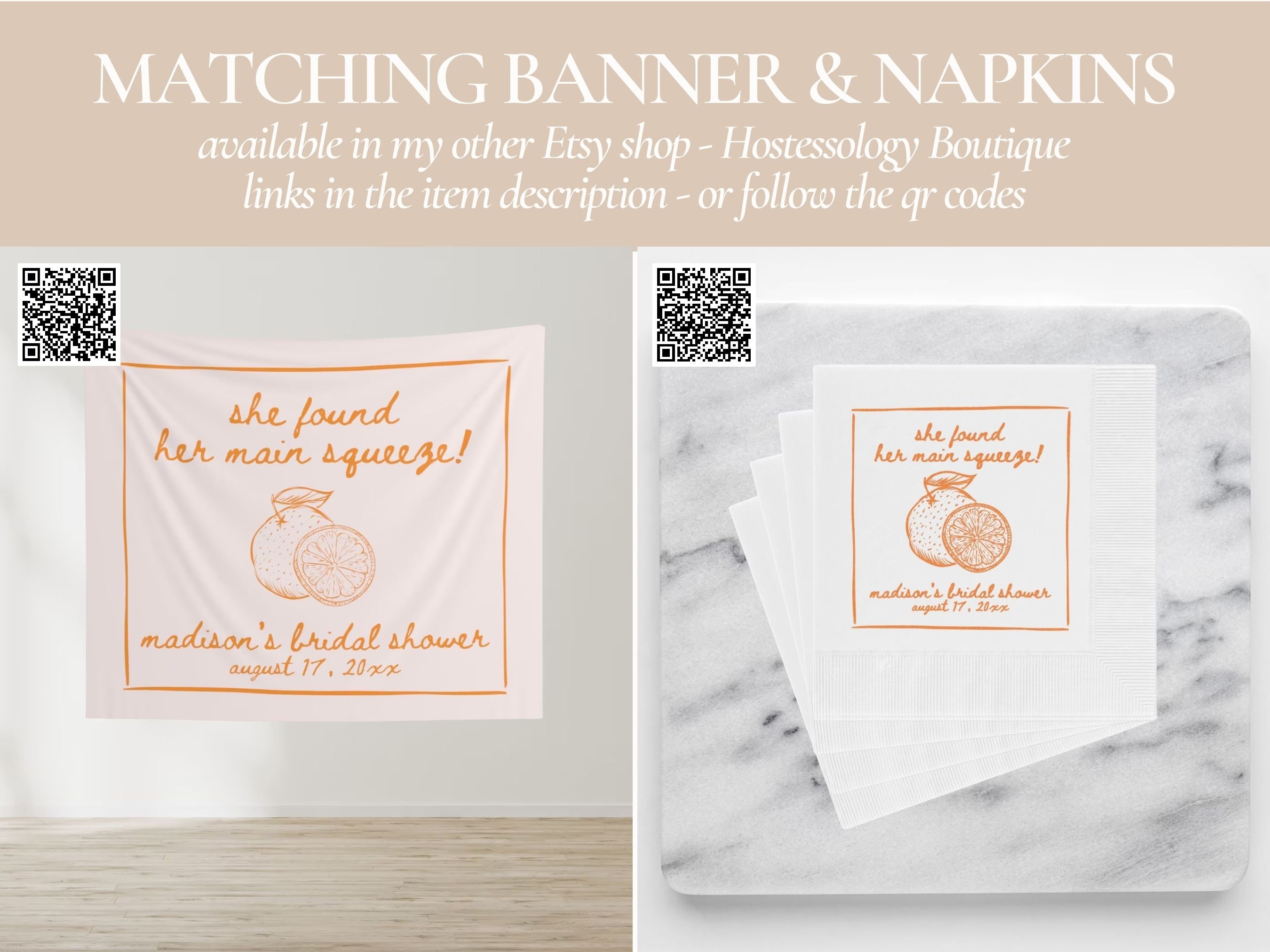 Citrus Bridal Shower Mimosa Bar Sign and Juice Tags Template, Editable ...