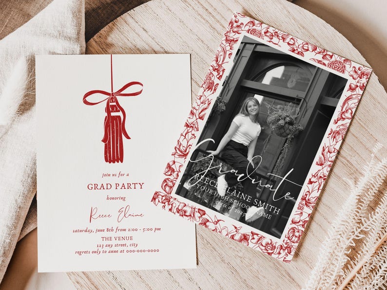 Class of 2026 Graduation Announcement, Editable Senior Grad Party ...