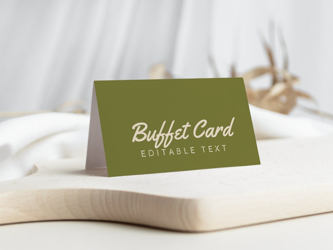 One Happy Camper First Birthday Buffet Cards Template Printable Camping ...