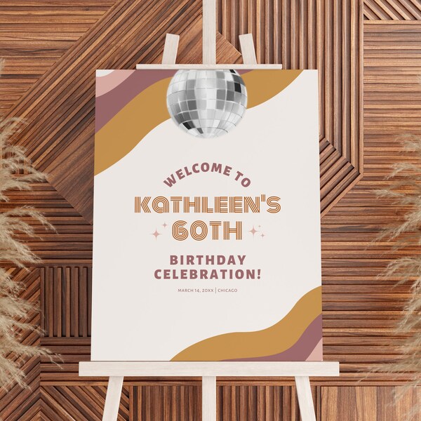 Disco Theme Welcome Board - Etsy
