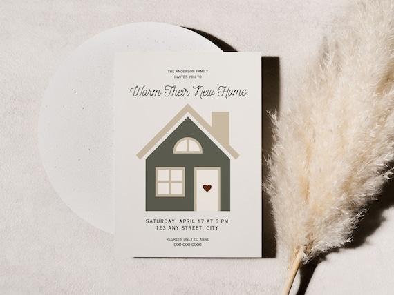 Invitaciones De Inauguración De La Casa Imprimibles En Blanco Y Gratuitas