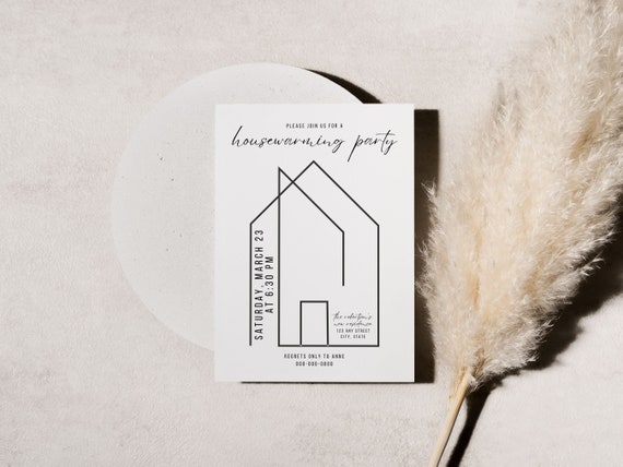 Invitaciones De Inauguración De La Casa Imprimibles En Blanco Y Gratuitas