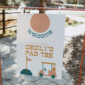 Golf Birthday Party Welcome Sign Template Let's Par-tee DIY Instant ...