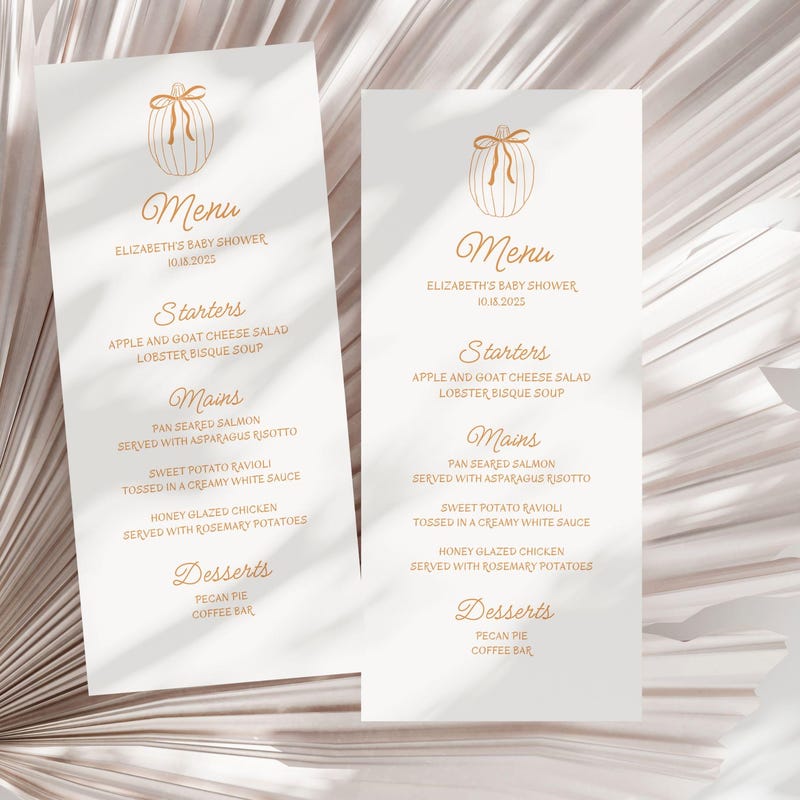 Unique Menu Cards - Etsy UK