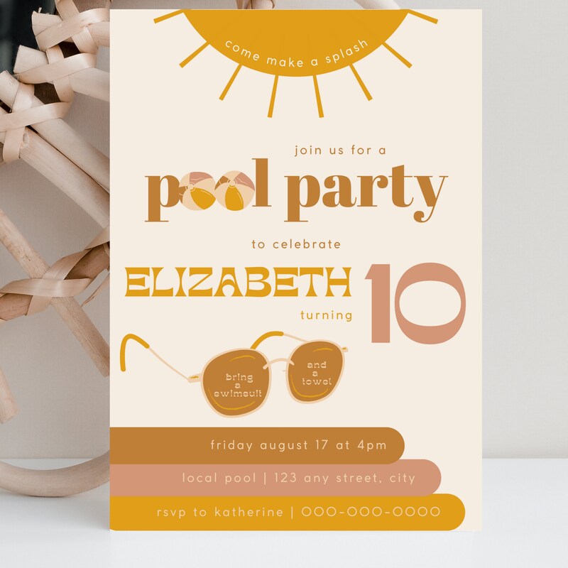 Retro Pool Party - Etsy