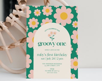 ONE Groovy Baby I Printable Instant Download I Editable - Etsy