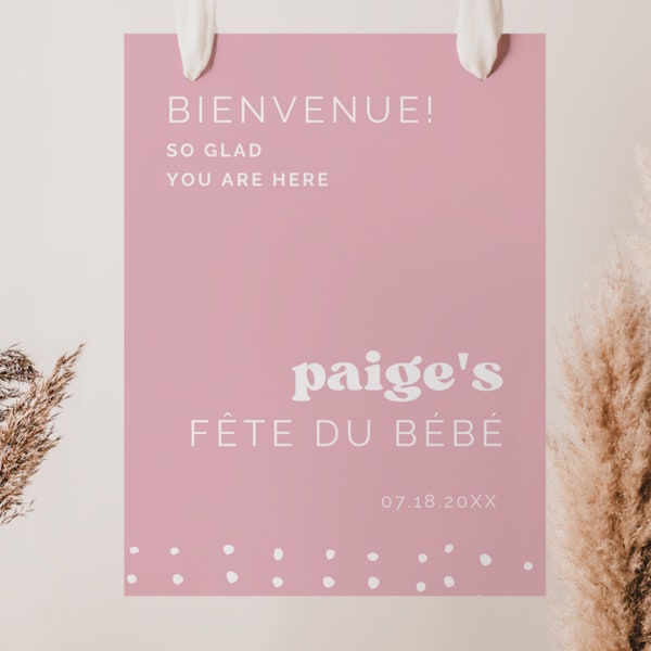 Bonjour Party Welcome Sign - Etsy