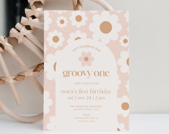 ONE Groovy Baby I Printable Instant Download I Editable - Etsy