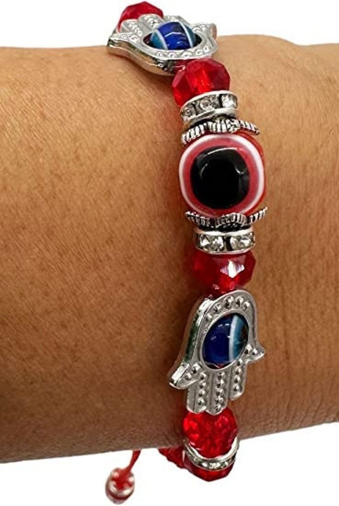 Evil Eye Red Bracelets for Protection - Red Blue String Amulet ...