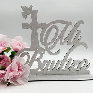 Mi Bautizo Wooden Sign With Stand Centerpiece Sign Party Favor ...