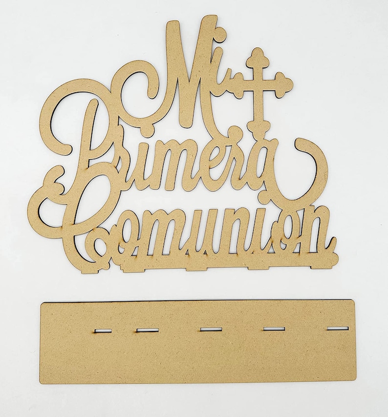 Mi Primera Comunión Wooden Table Centerpiece - First Communion - Mi ...