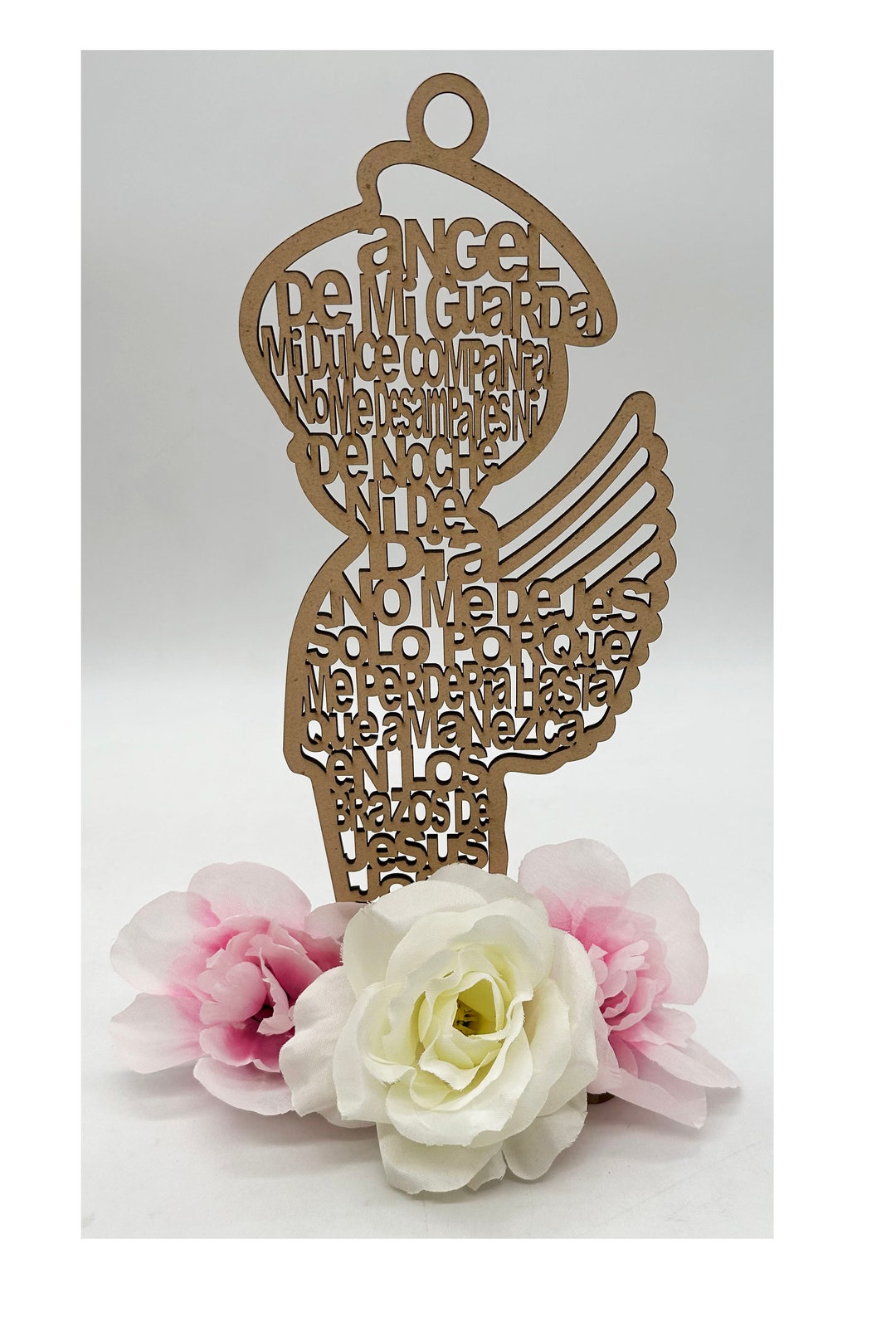 Guardian Angel Wings 12 Inches Wood With Stand Laser Cutout Centerpiece First Communion ...