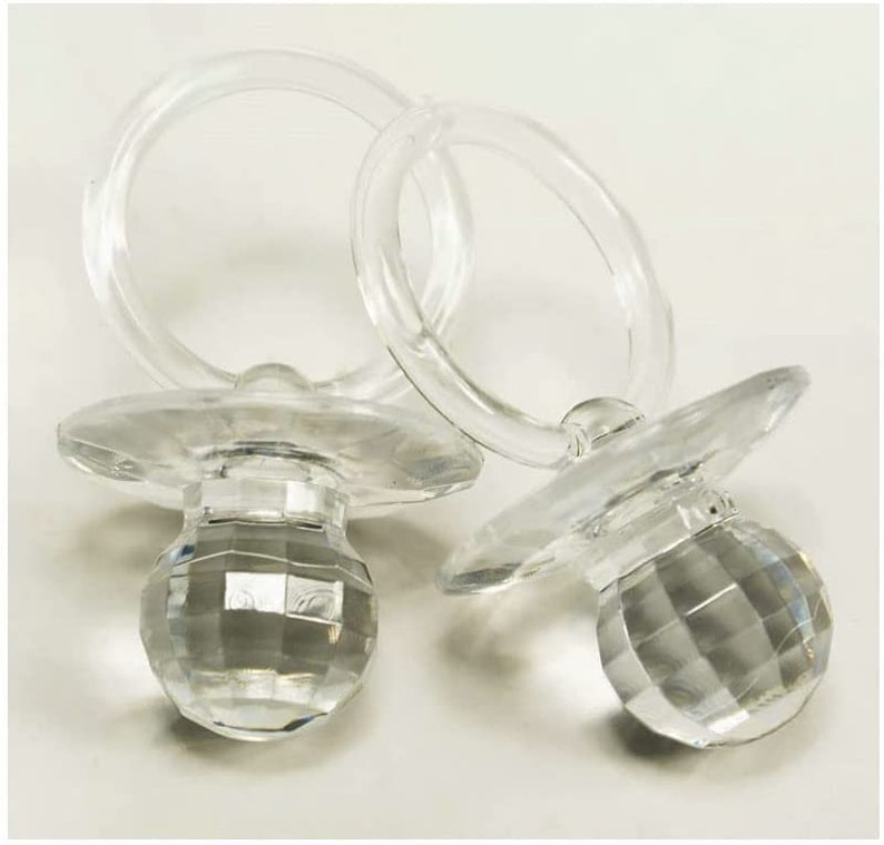 2.5 IN. Pacifier Baby Shower Crystal 3D Diamond Cut Prism Acrylic ...