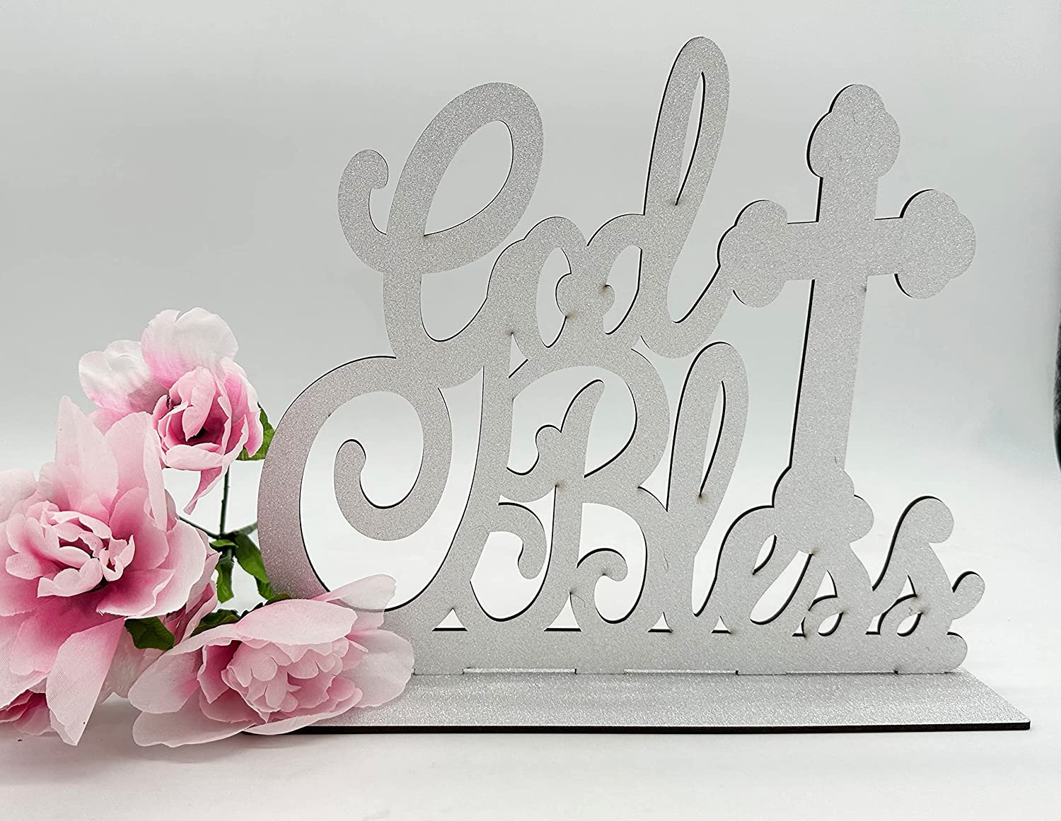 God Bless Wooden Table Centerpiece First Communion Baptism - Etsy