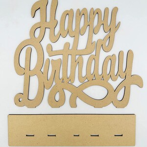 Happy Birthday Wood Sign Wall Decor Wooden Table Sign Centerpiece ...
