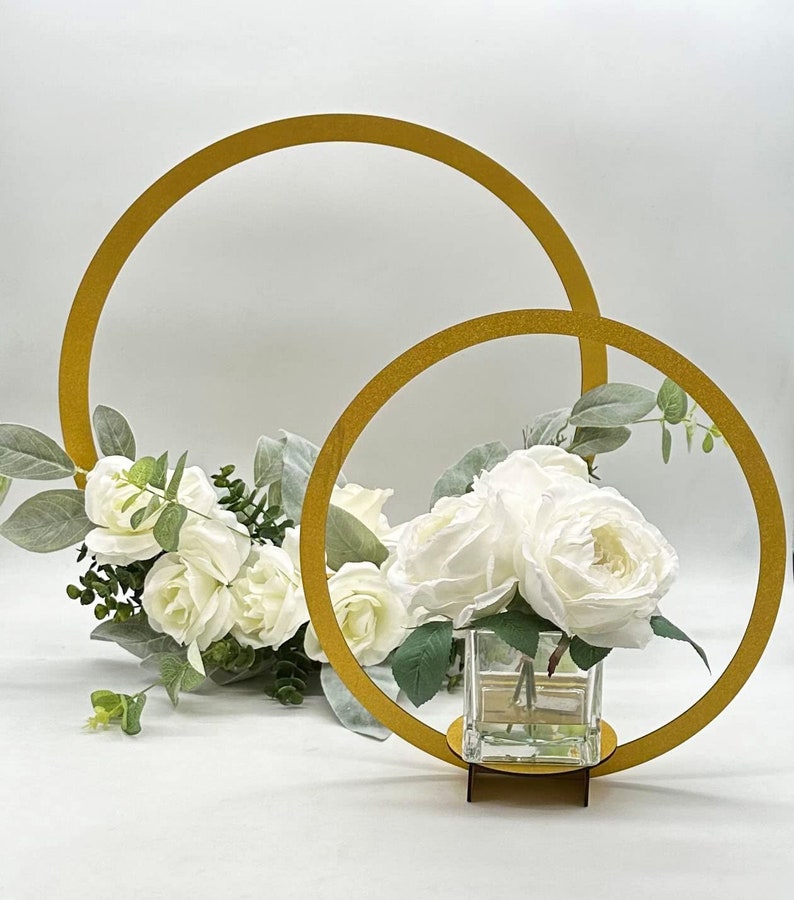 Floral Hoop Wreath Centerpiece Table Decorations Party - Etsy