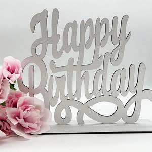 Happy Birthday Wood Sign Wall Decor Wooden Table Sign Centerpiece ...