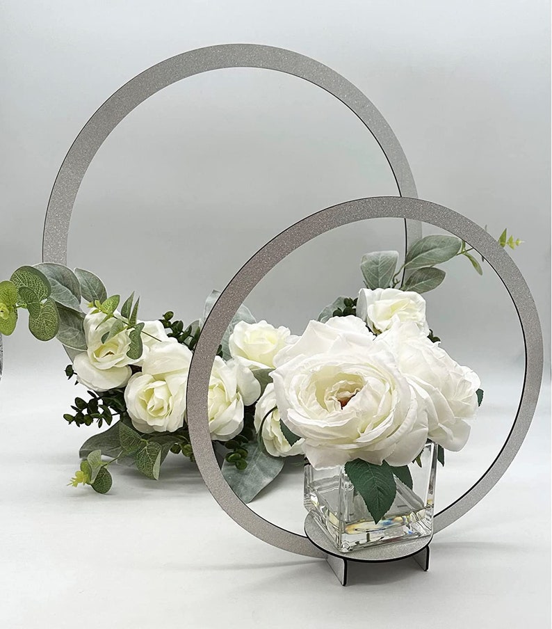 Floral Hoop Wreath Centerpiece Table Decorations Party - Etsy