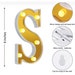 8in Gold 3D Marquee Lights | Light up Names | Wedding Lights Decor ...