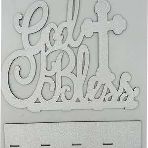 God Bless Wooden Table Centerpiece First Communion Baptism Decorations ...