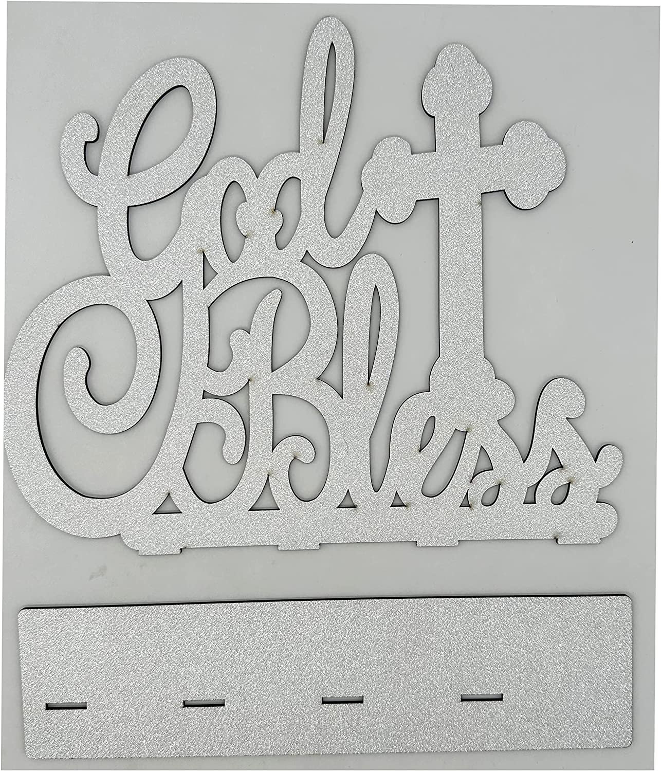 God Bless Wooden Table Centerpiece First Communion Baptism Decorations ...