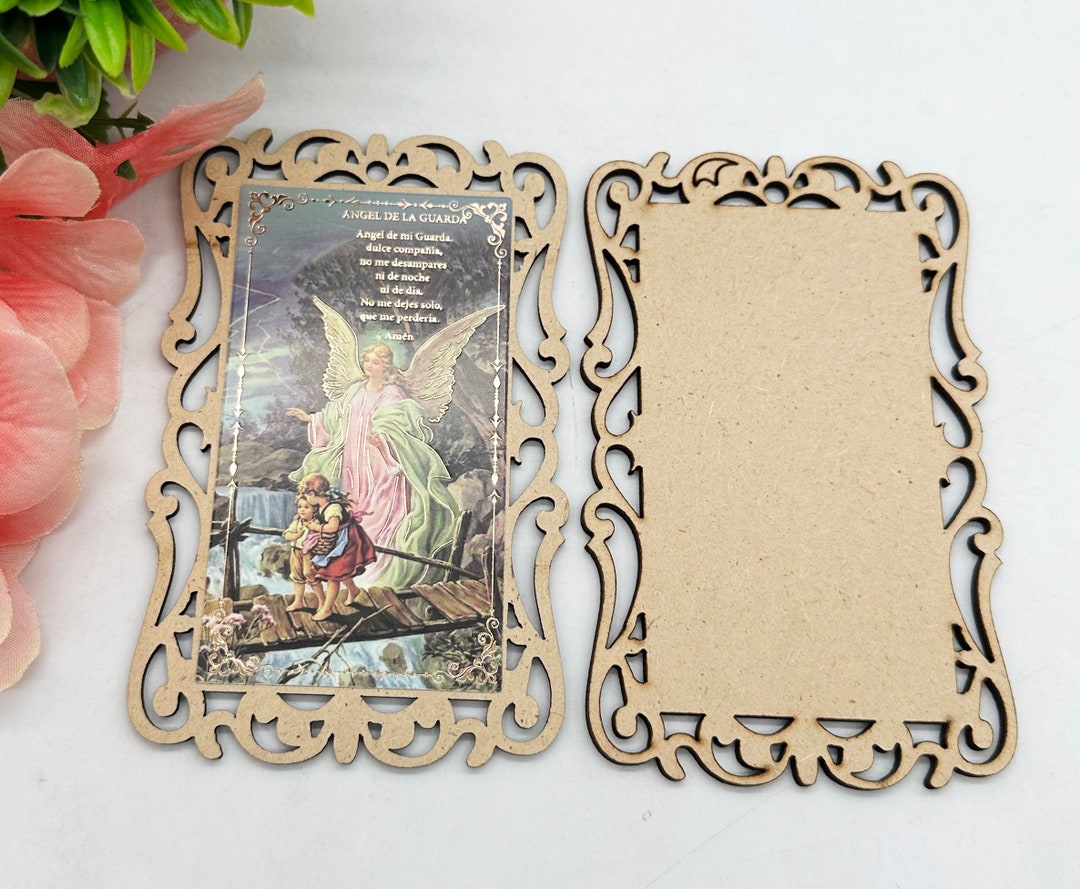 Guardian Angels Baptism Favor Wooden Laser Cut Picture Frames First ...