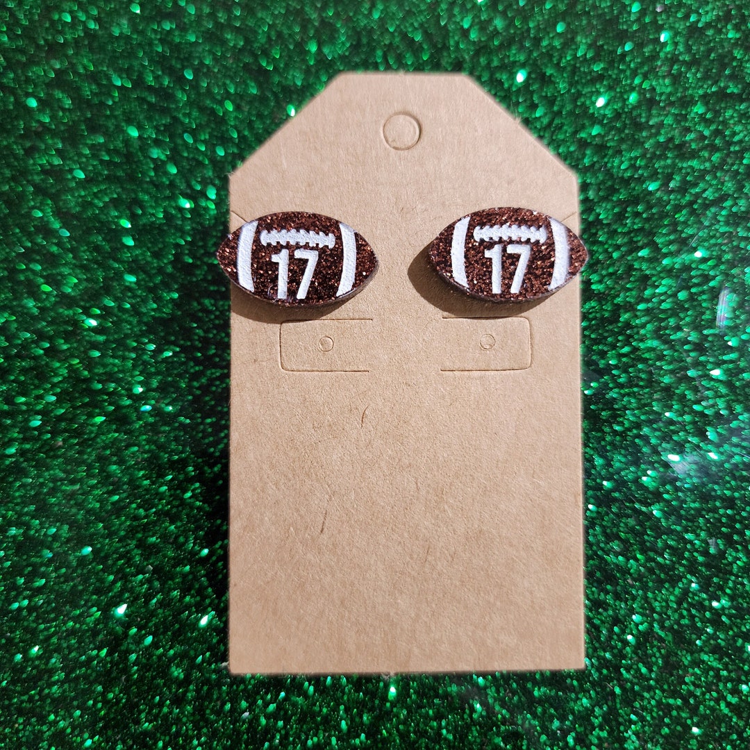 Custom Sport Earrings, Football Jewelry With Custom Numbers, Football ...