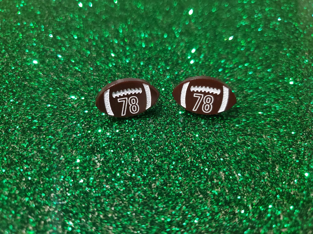 Custom Sport Earrings, Football Jewelry With Custom Numbers,football ...