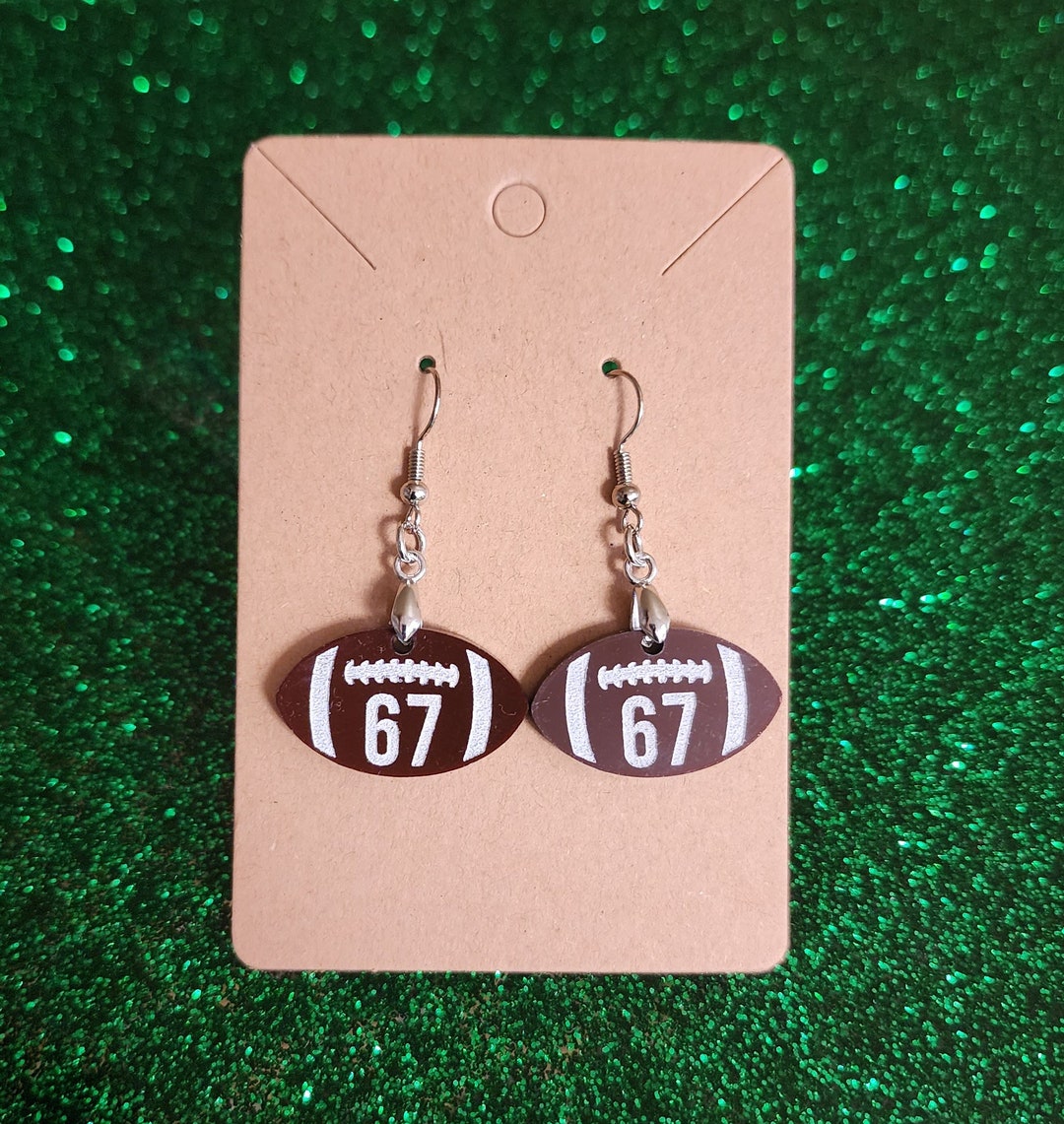 Custom Football Earrings, Personalized Earrings,custom Jewelry, Custom ...