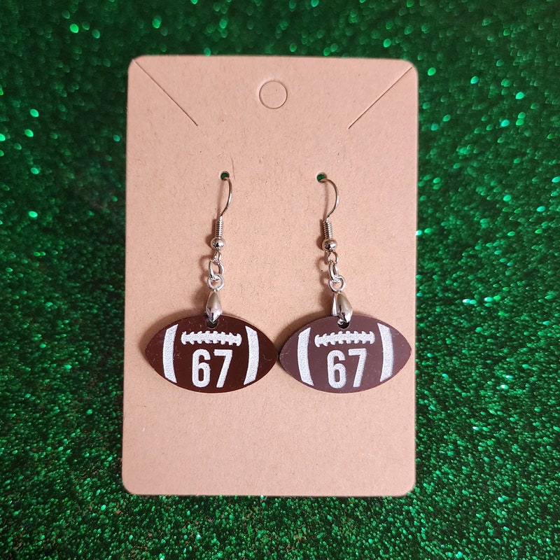 Football Earrings - Etsy