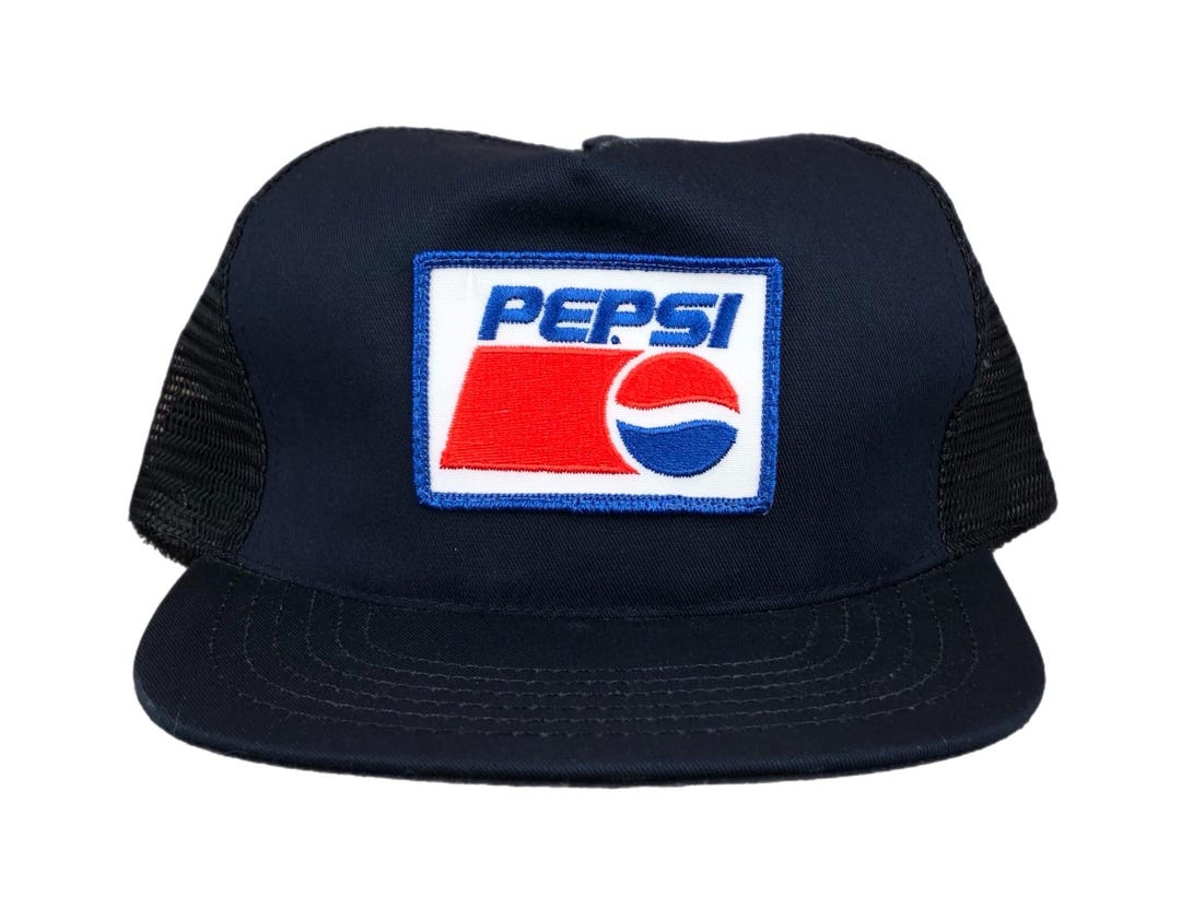 Vintage 90s Pepsi Made in USA Embroidered Mesh Snapback Trucker Hat Cap ...