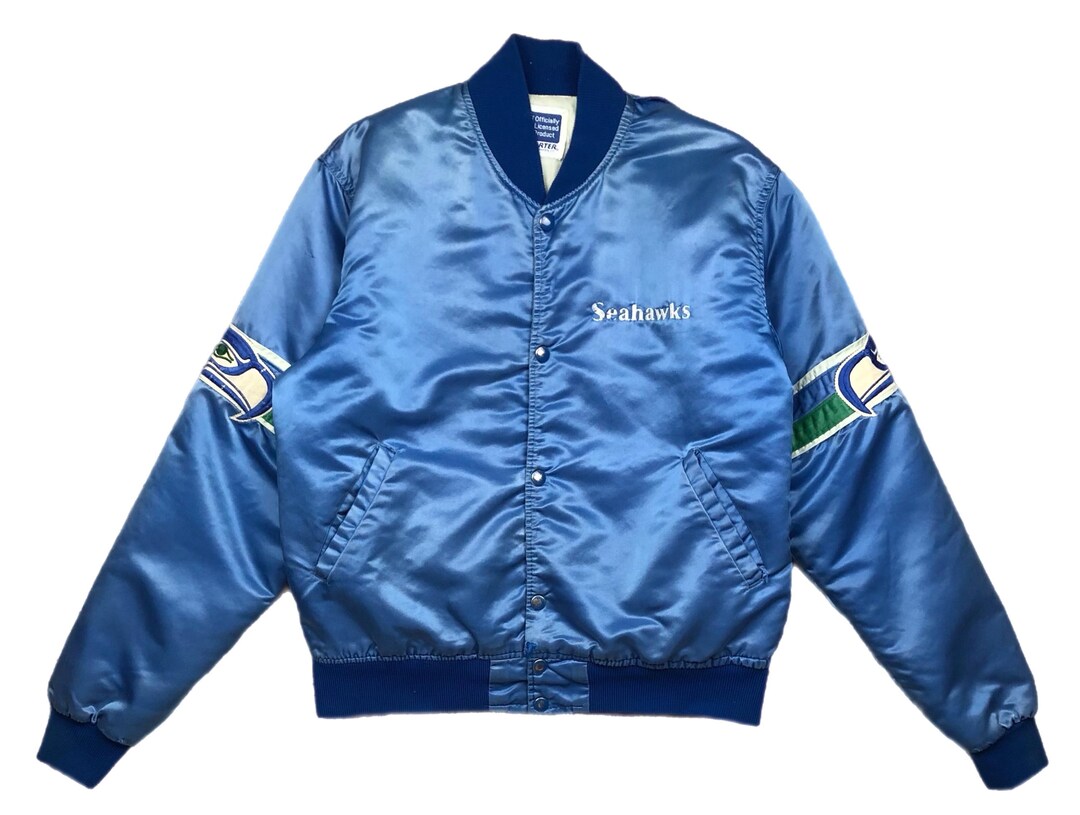 Vintage 70s/80s Starter Seattle Seahawks Football Embroidered Satin ...
