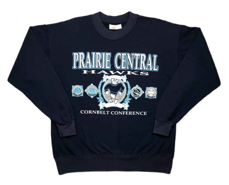 Vintage 80s/90s Prairie View Central Hawks Long Sleeve T-shirt (medium ...