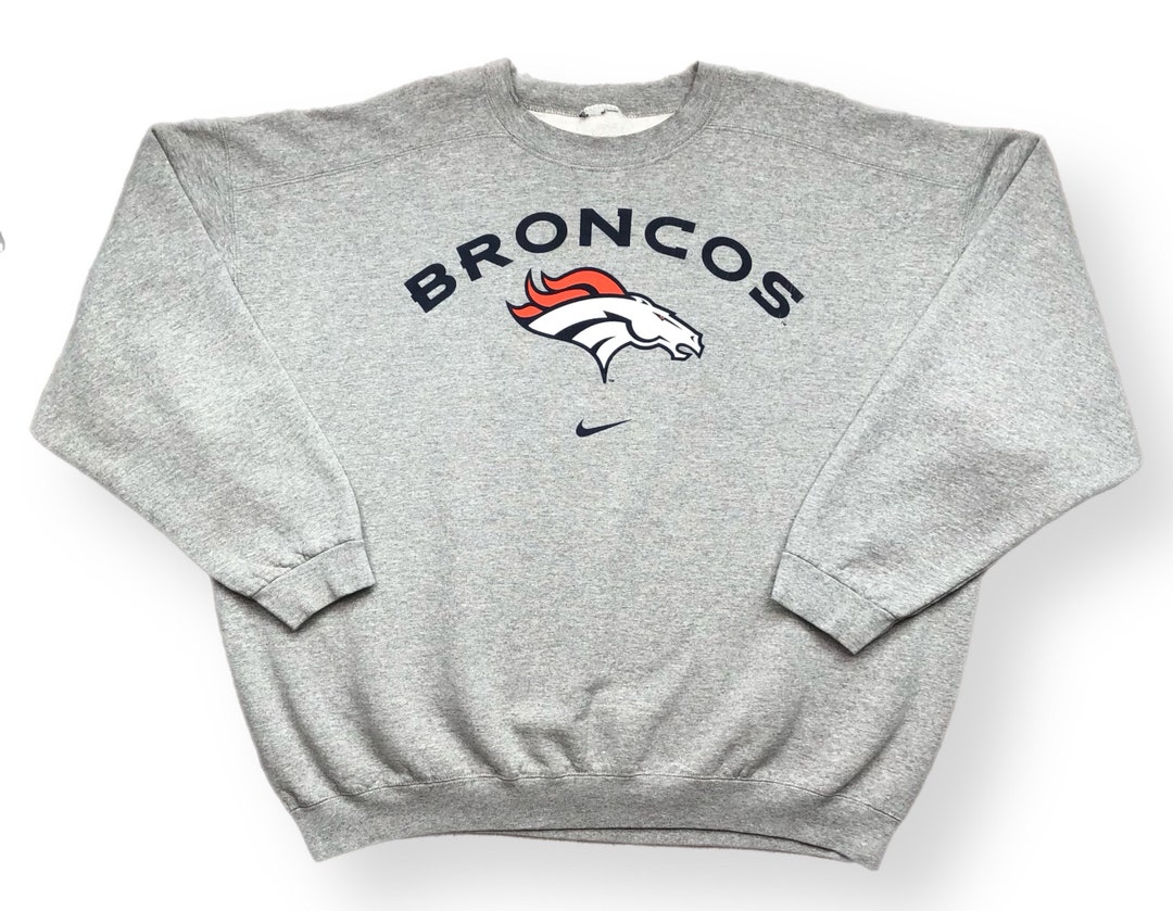 Vintage 90s Nike Pro Line Denver Broncos Football Center Swoosh NFL ...