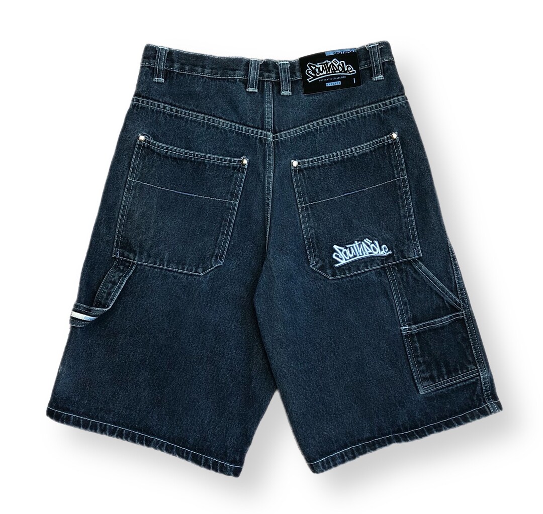 Vintage Y2k/00s Southpole Embroidered Baggy Denim Cargo Shorts Size W32 ...