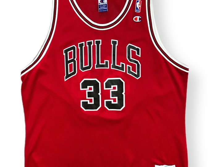 Vintage 90s Chicago Bulls Champion NBA Basketball Home Jersey Number 33 ...