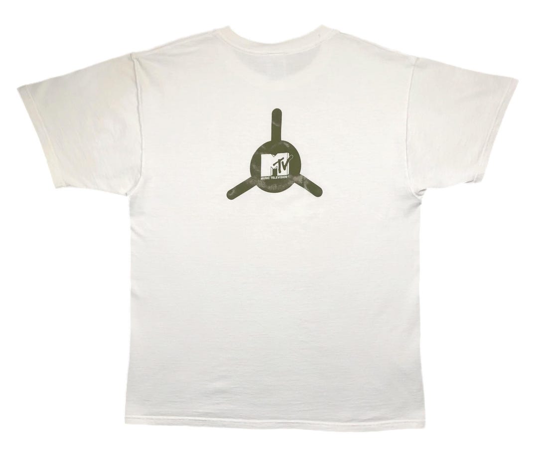 Vintage 90s MTV Music Television Promotional Double Sided Graphic T ...