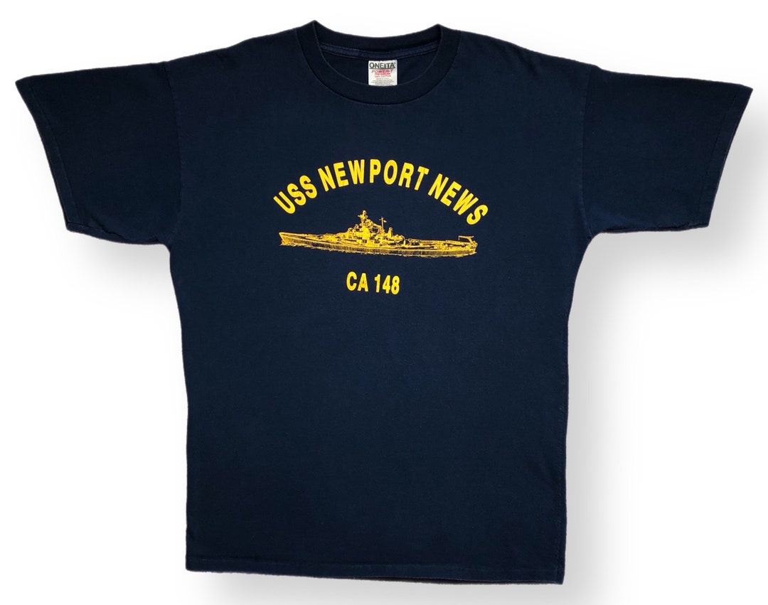 Vintage 80s/90s USS Newport News Des-moines Class Naval Cruiser Graphic ...
