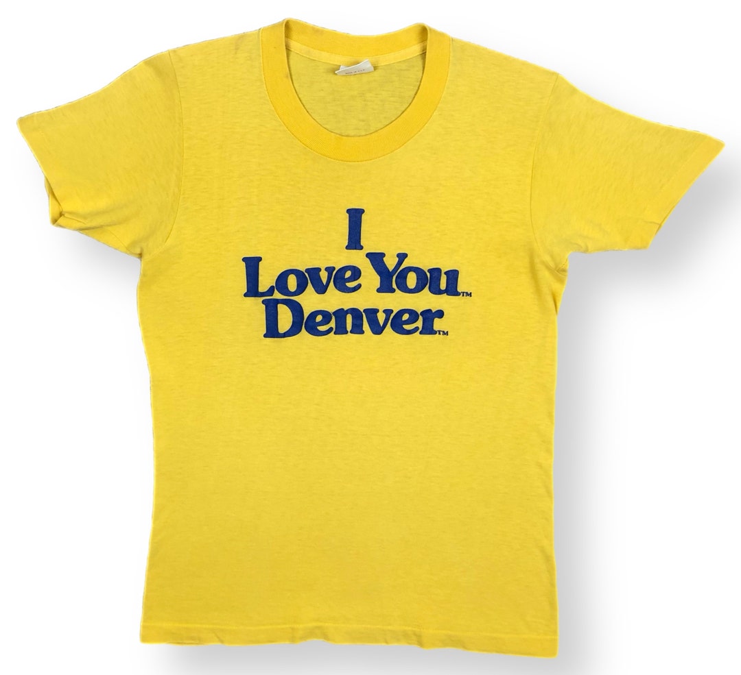 Vintage 70s Belton I Love You Denver Slogan/phrase Graphic T-shirt Size ...
