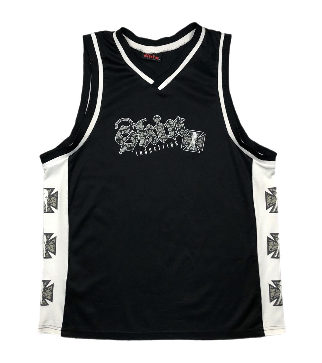 Vintage Y2K Skin Industries Punk/emo Tattoo Style Basketball Jersey ...