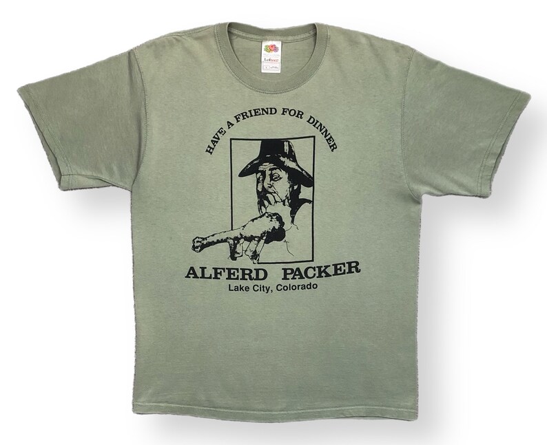 Vintage 90s/00s Alfred Packer have A Friend for Lunch Lake City ...