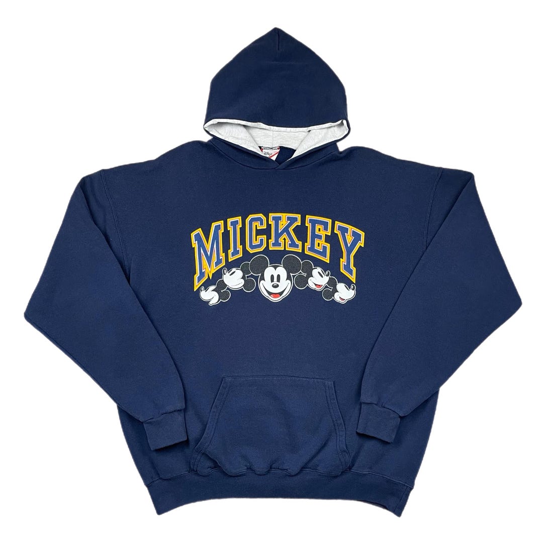 Vintage 90s Disney Designs Mickey Mouse Promo Hoodie Sweatshirt (large ...